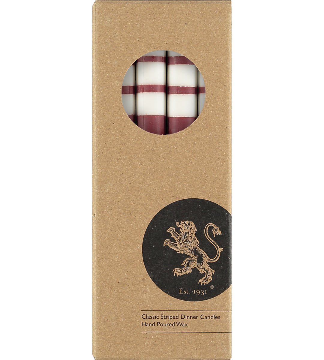 Striped Guardsman Red, Royal Blue and Pearl White Eco Dinner Candles ...